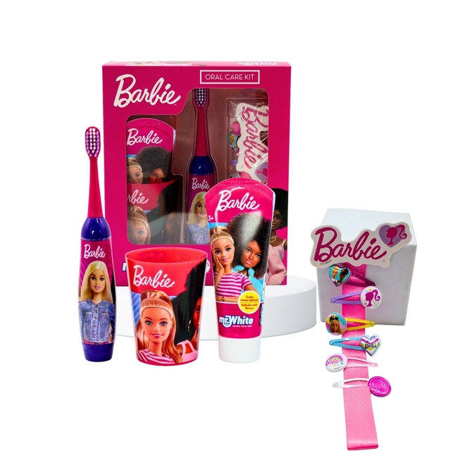 Barbie Kids Oral Care Gift Set – Battery-Powered Electric Toothbrush ...